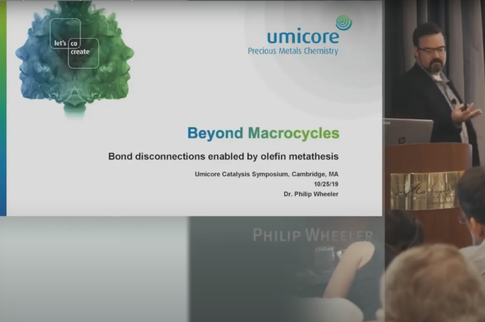 Watch Philip Wheeler discuss alkene metathesis | Umicore